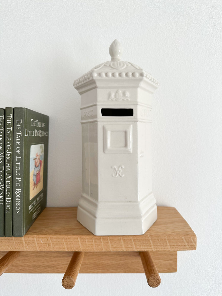 Vintage rare ceramic hexagonal ‘Penfold’ white post box money box, by ...