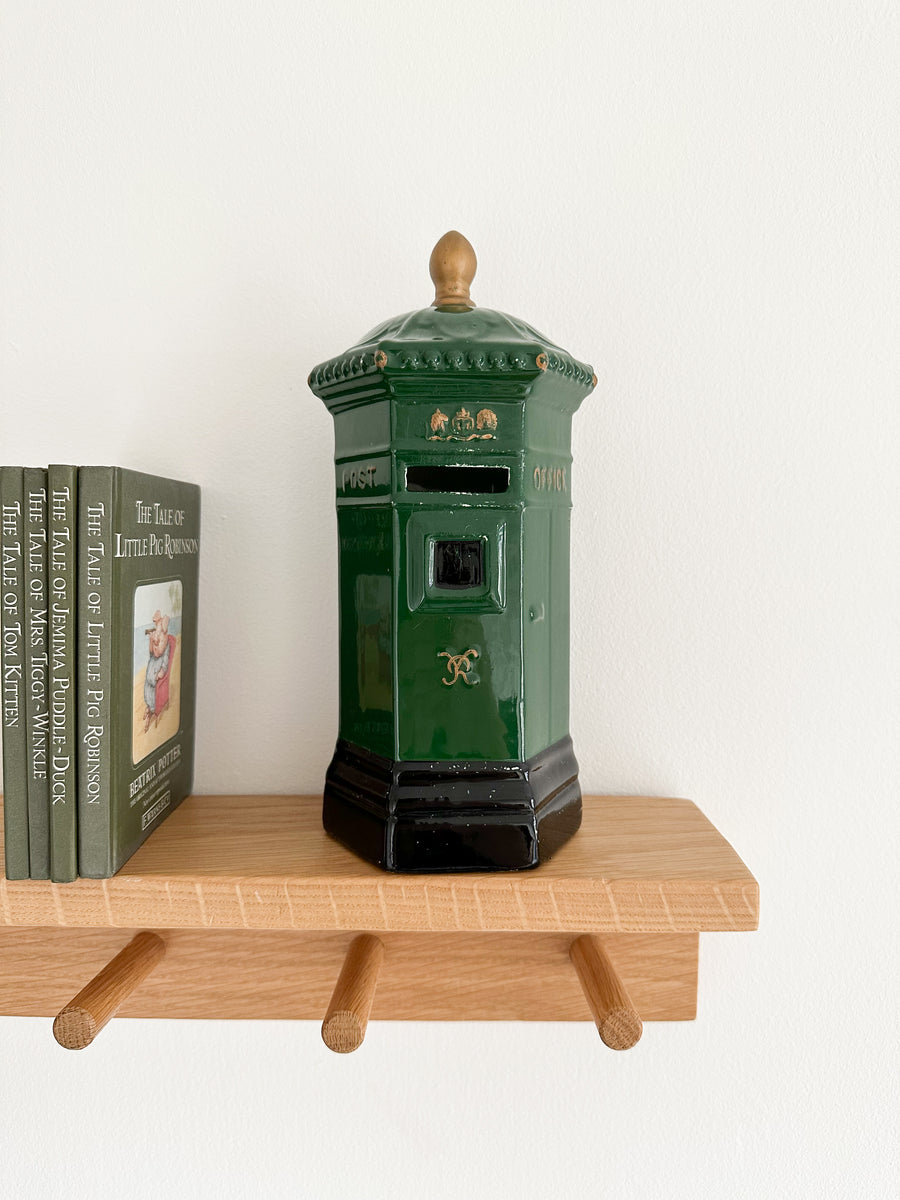 Vintage ceramic hexagonal ‘Penfold’ green post box money box, by Honit ...