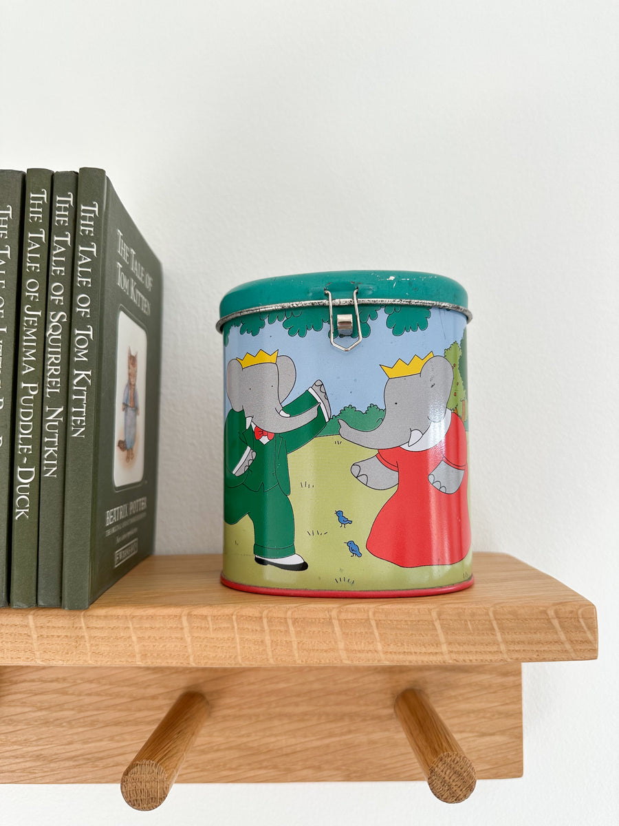 Vintage French tin Babar money box or 'piggy' bank, by Petit Jour Pari ...